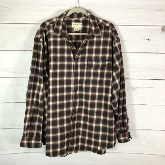 Eddie Bauer | Shirts | Eddie Bauer Plaid Flannel Shirt | Poshmark